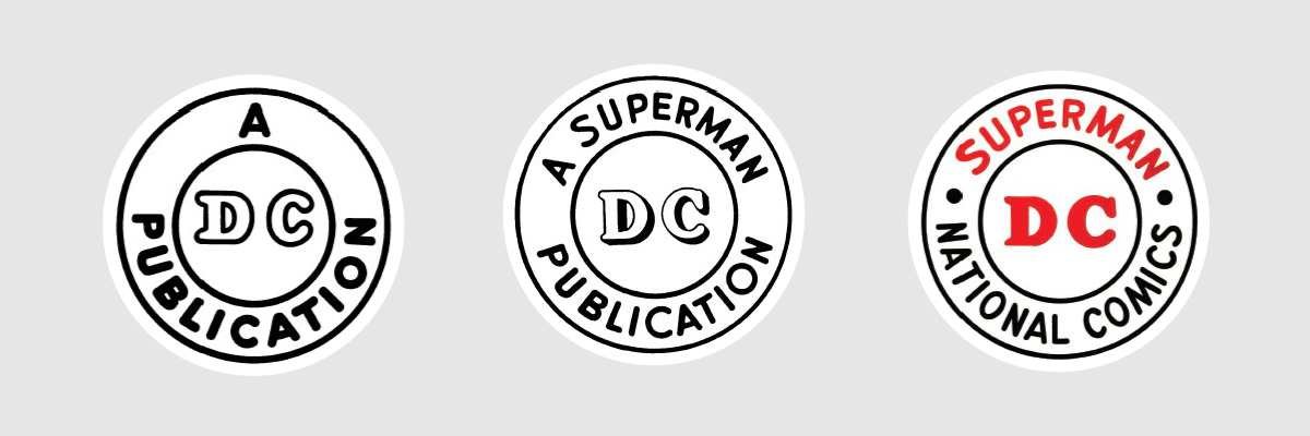 logotipos da DC Comics – arquitetura em notas