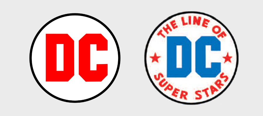 logotipos da DC Comics – arquitetura em notas